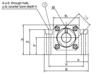 CNC Machine Application THK BK40 Square type Ball Screw Support Slide Units