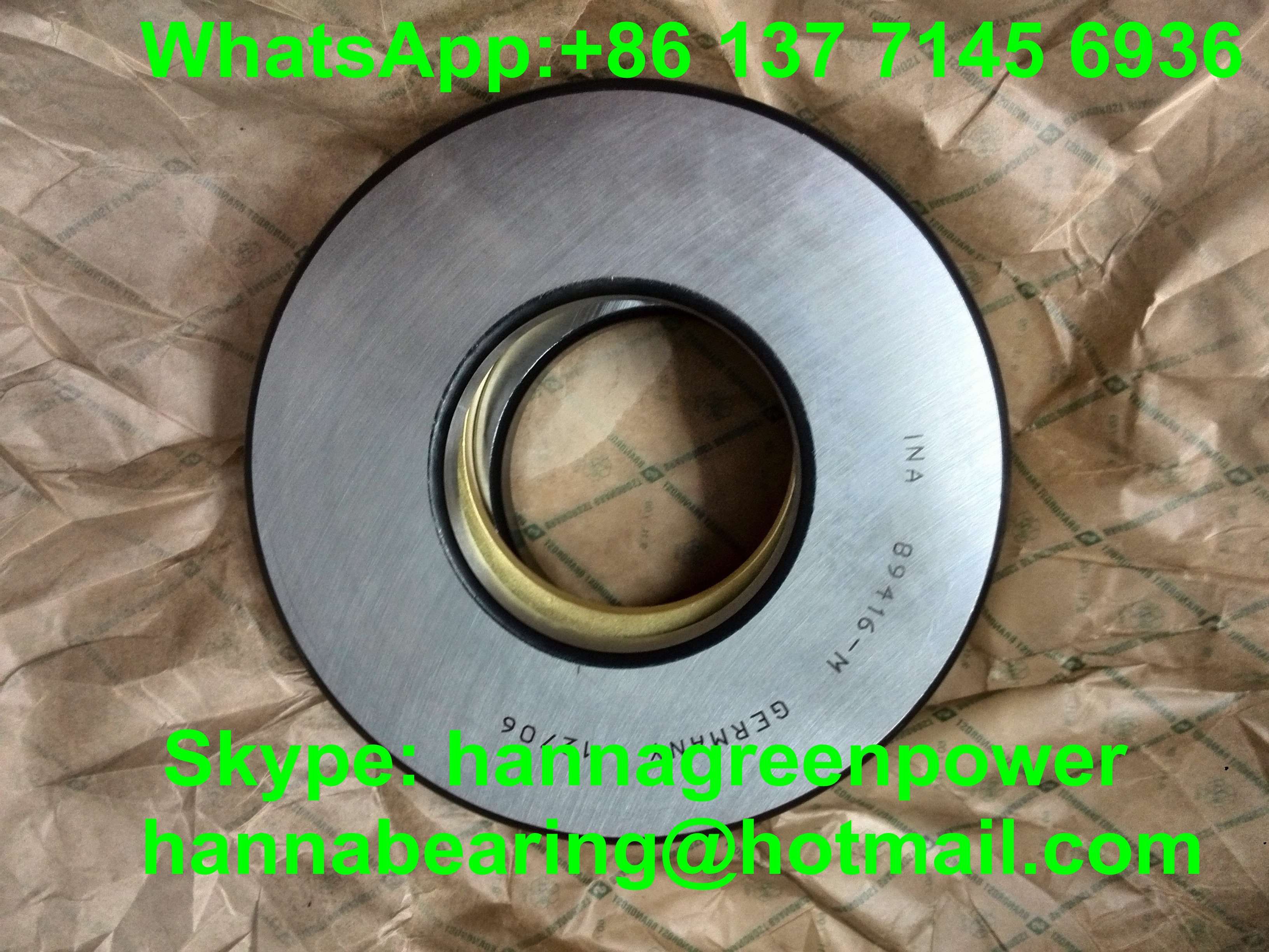 89438M Brass Cage Cylindrical Thrust Roller Bearing , Heavy Duty Thrust ...
