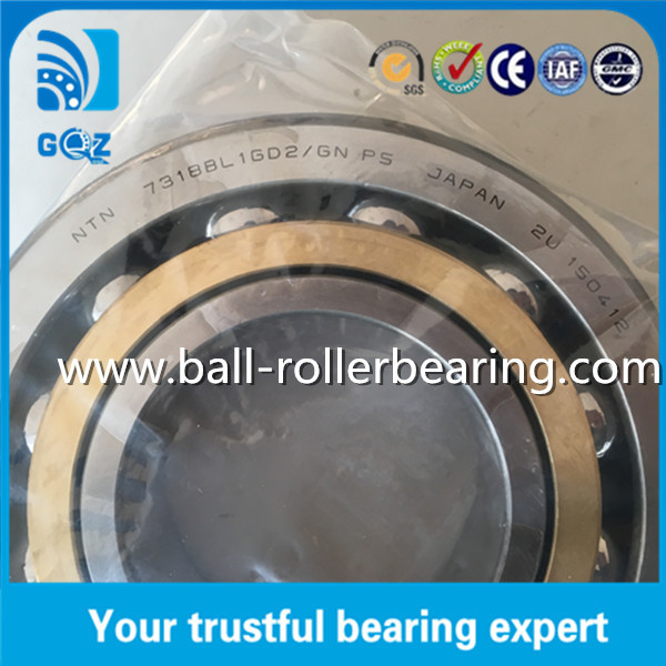 P5 Precision Brass Cage NTN 7318BL1GD2/GNP5 Angular Contact Ball Bearing