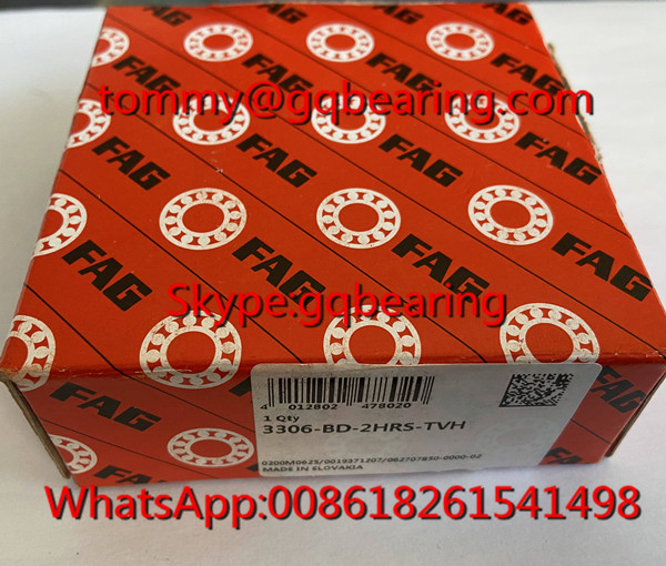 Slovakia Origin FAG 3306-BD-2HRS-TVH Nylon Cage Double Row Angular ...