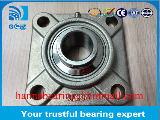4 Bolt Pillow Block Bearing For Conveyor Machine , Flange Mounted Bearings