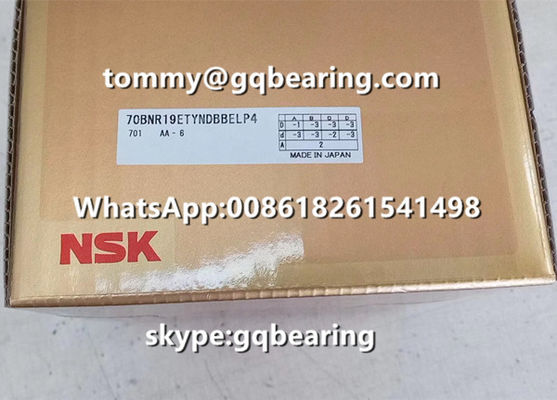 SUJ2 Steel Material NSK 70BNR19ETYNDBBELP4 High-Speed Precision Angular ...